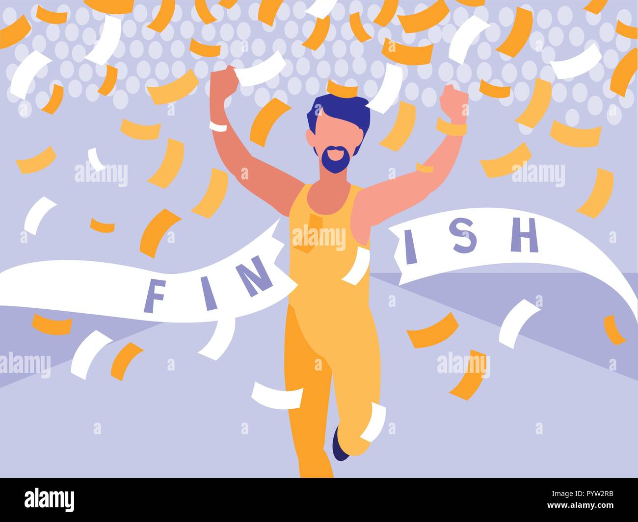 male athletics race avatar character vector illustration design Stock ...