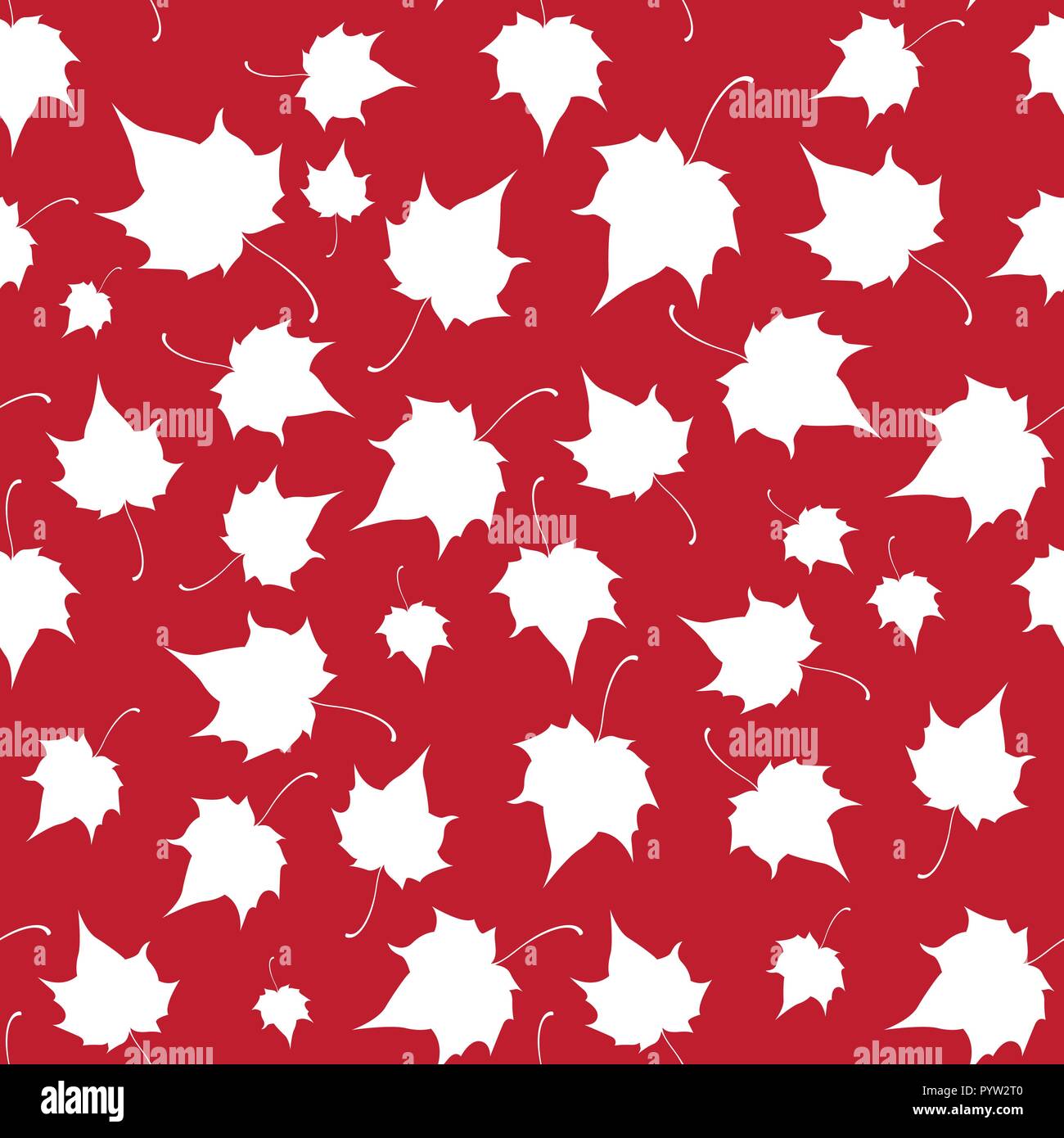 Maple leaves seamless vector white red art background Stock Vector ...