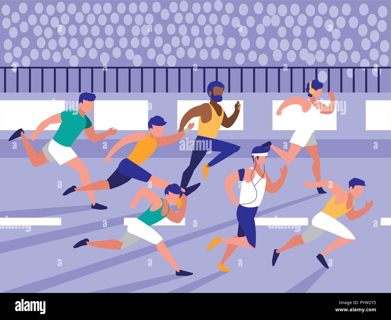 male athletics race avatar character vector illustration design Stock ...
