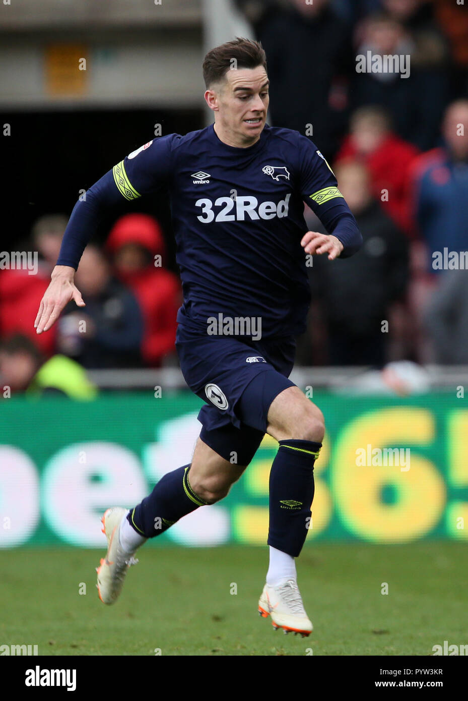 Derby County's Tom Lawrence Stock Photo - Alamy