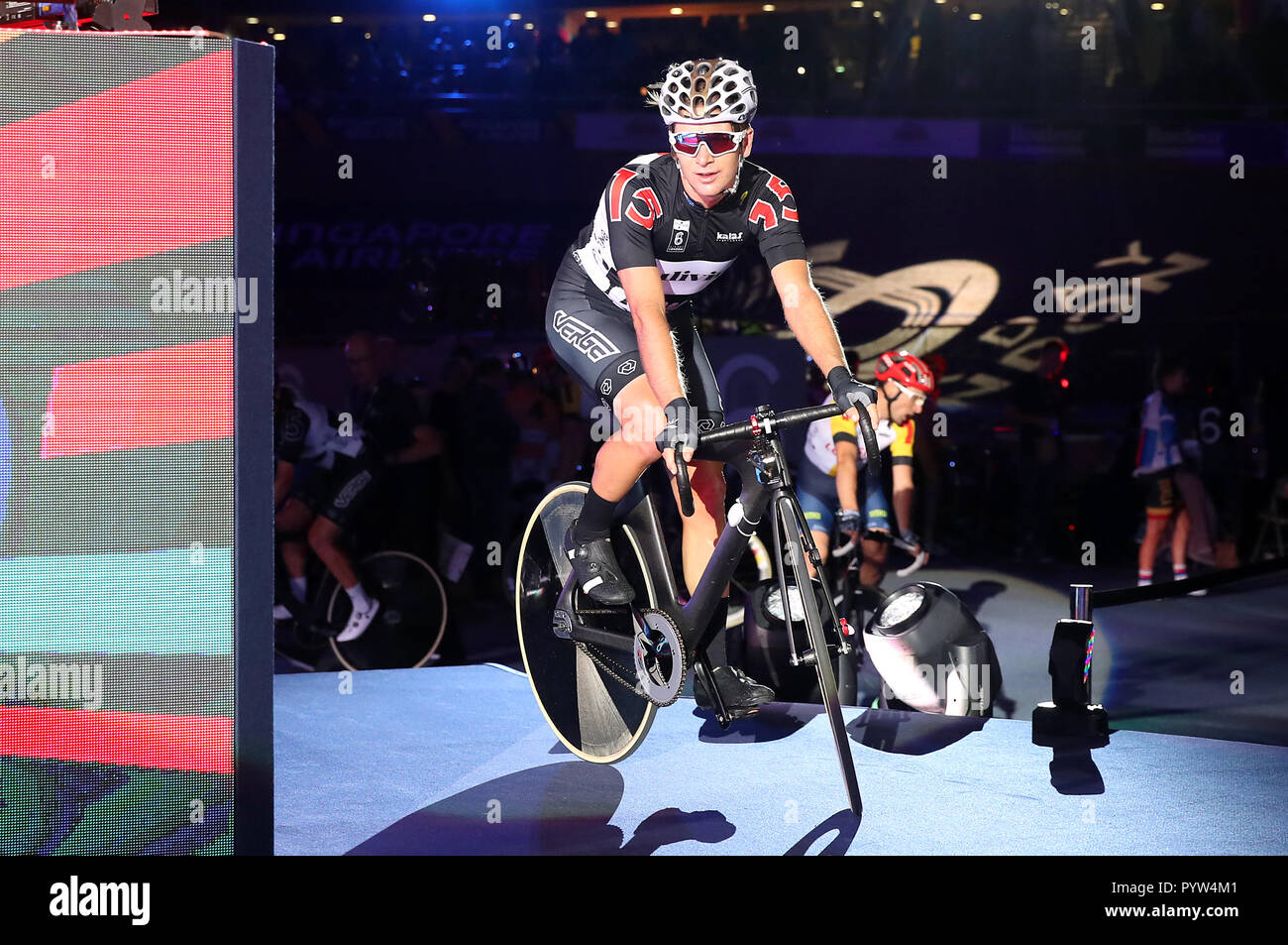 New Zealand's Aaron Gate enters the podium as winner of the Men's ...