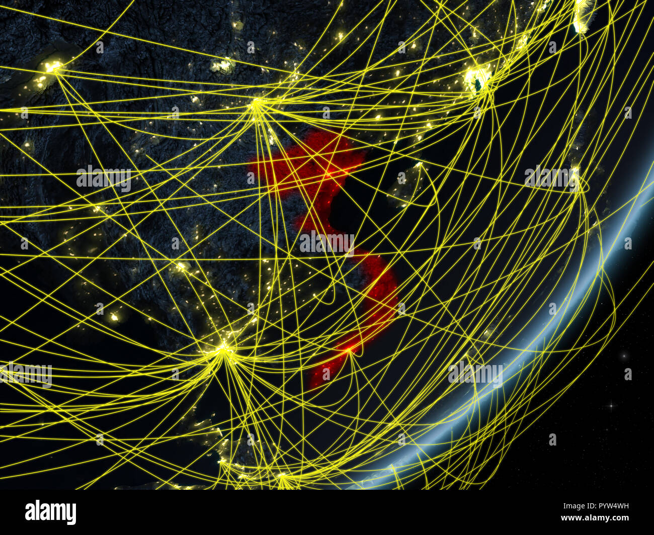 Vietnam communication network map hi-res stock photography and images ...