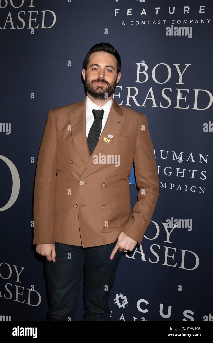 Los Angeles, CA, USA. 29th Oct, 2018. Garrard Conley at arrivals for ...