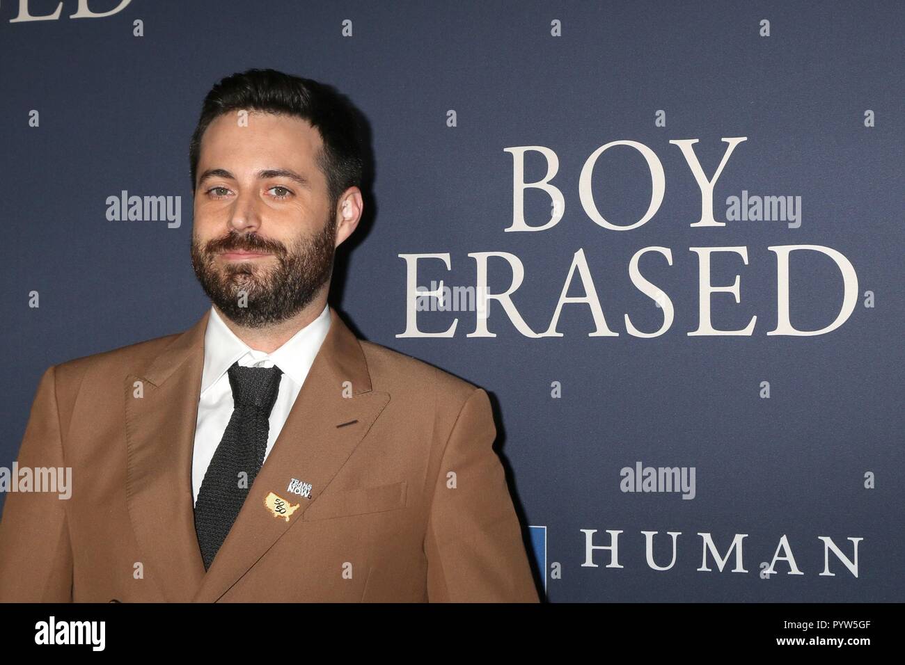 Los Angeles, CA, USA. 29th Oct, 2018. Garrard Conley at arrivals for ...