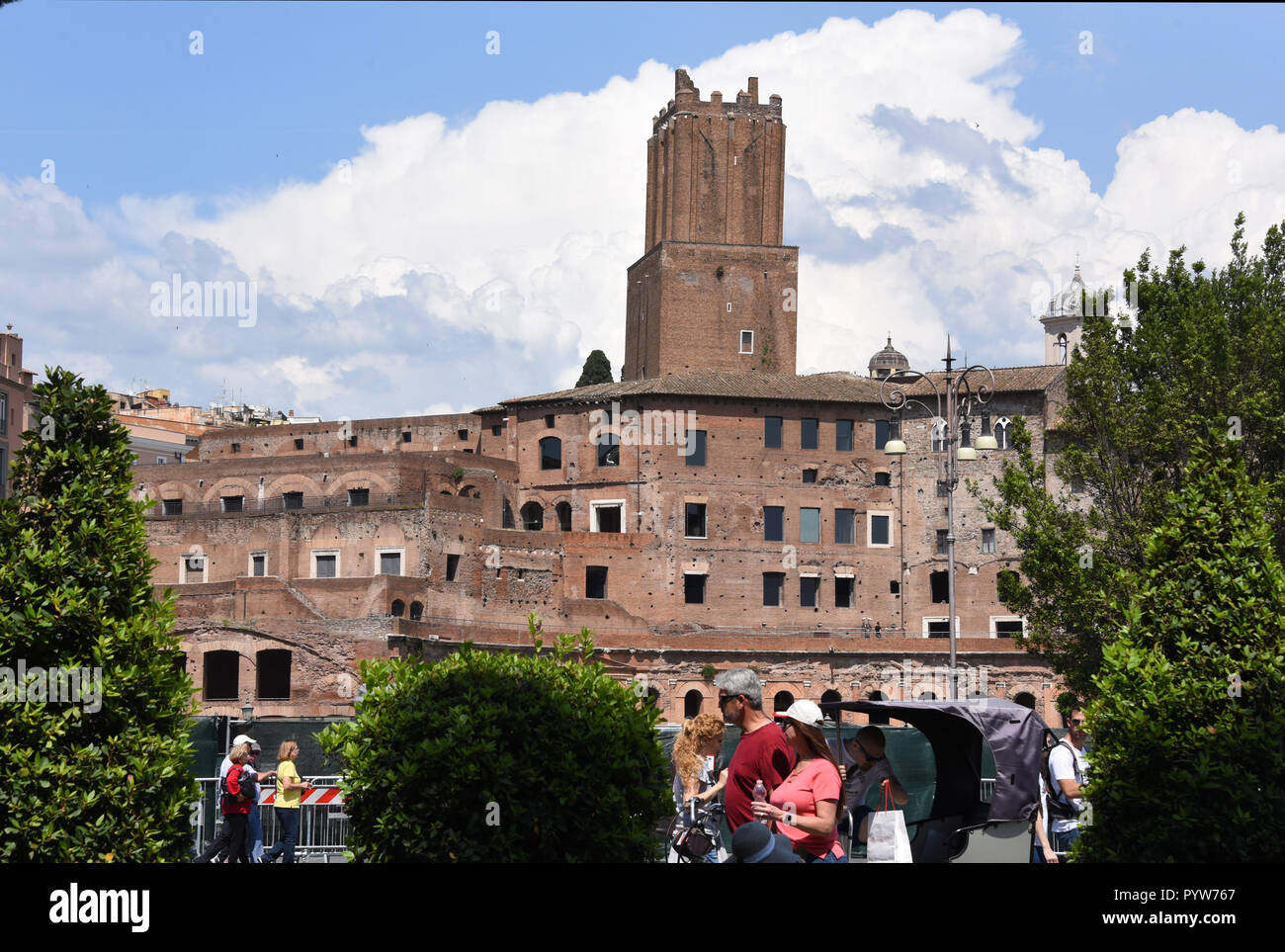 20 May 2018, Italy, Rome: View of the Torre delle Milizie, Rome's ...