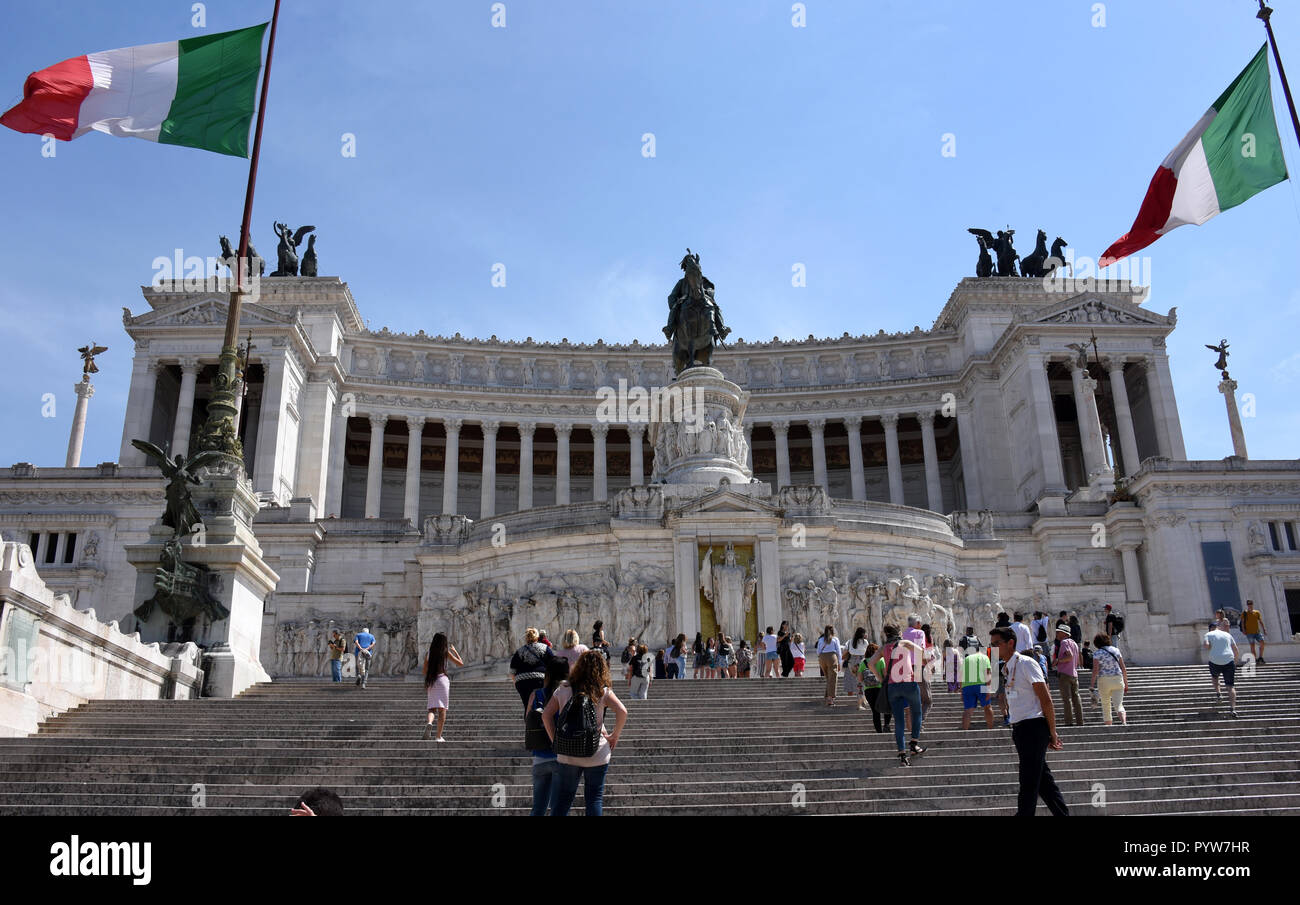 Rome, Italy. 20th May, 2018. Staircase to the monument Viktor Emanuel ...