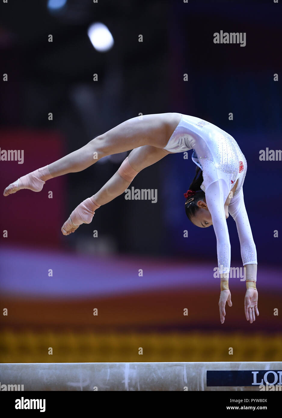 Doha, Katar. 30th Oct, 2018. Yile Chen (CHN) at the balance beam. GES ...