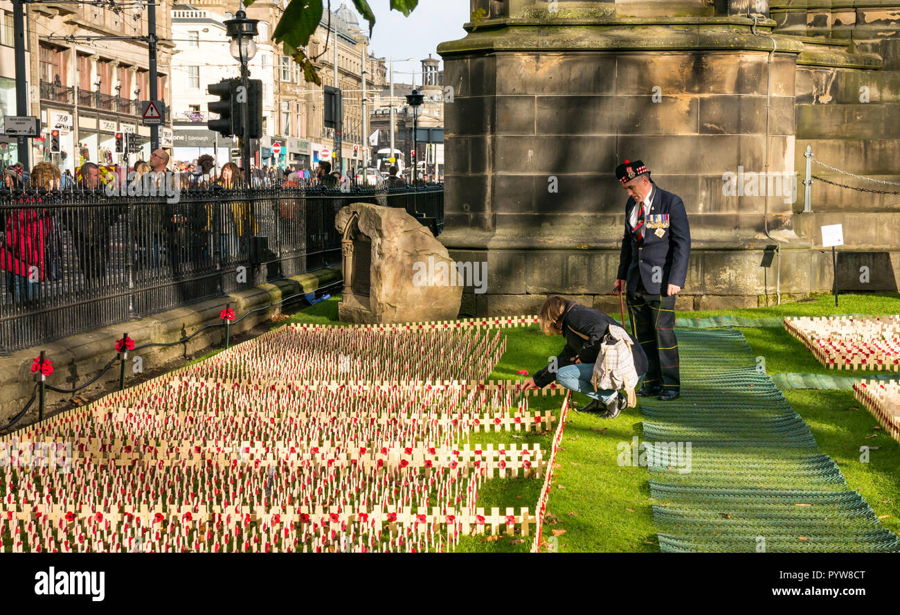 Leith, Edinburgh, Scotland, United Kingdom, 30th October 2018. Poppy ...