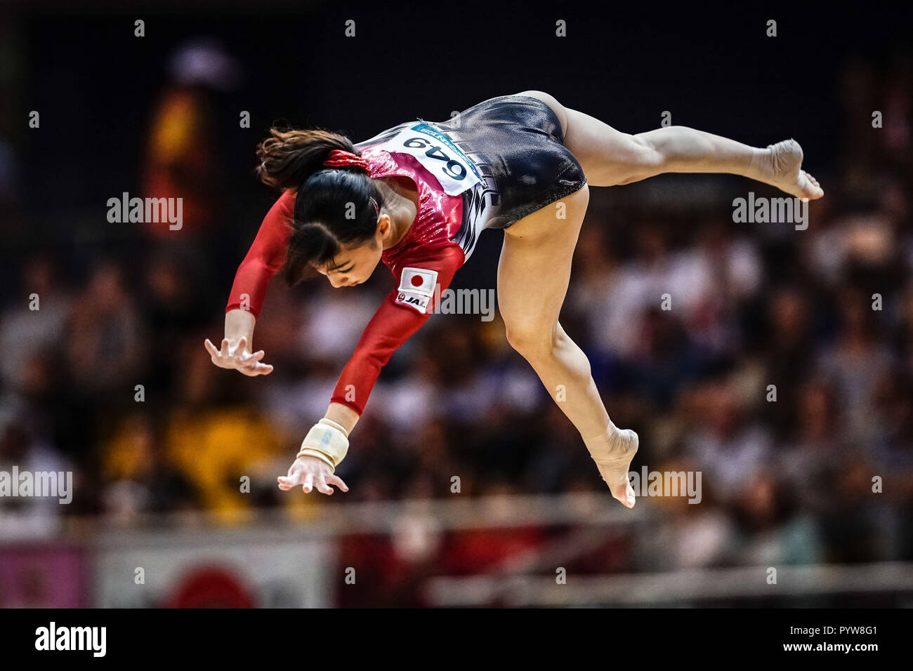 Doha, Qatar. October 30, 2018: Nagi Kajita of Japan during Balancing ...