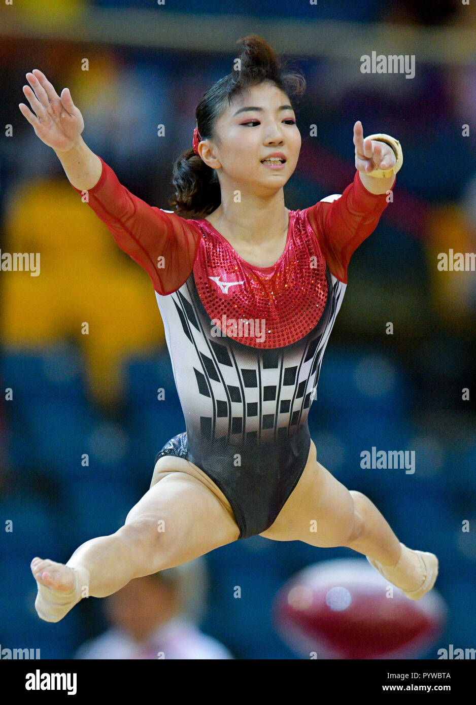 Doha, Qatar. 30th Oct, 2018. Asuka Teramoto of Japan performs on the ...