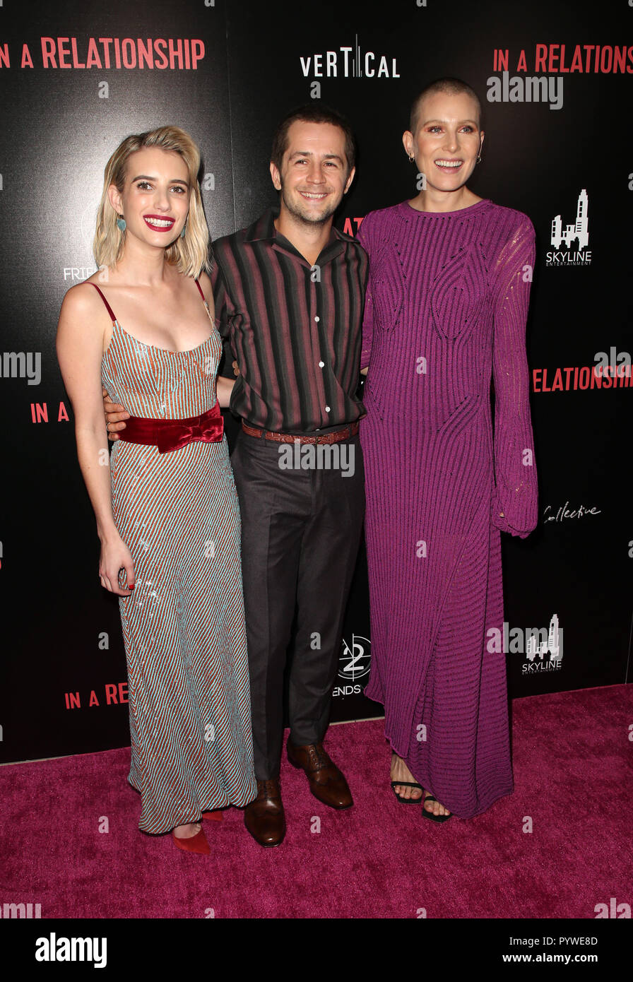 West Hollywood, Ca. 30th Oct, 2018. Emma Roberts, Michael Angarano ...