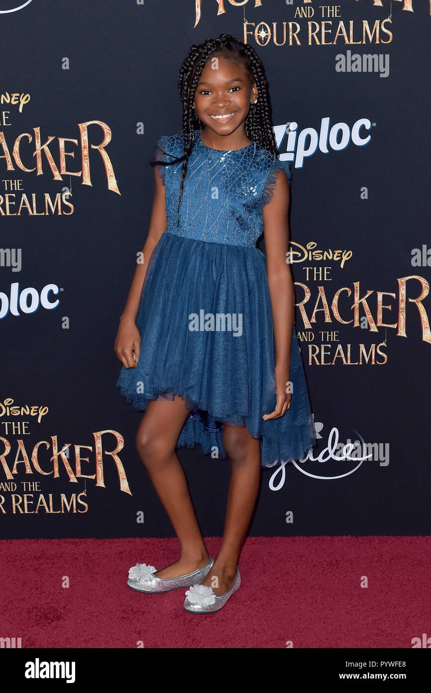 Los Angeles, USA. 29th Oct, 2018. Jayden Rey at the world premiere of the movie 'The Nutcracker ...