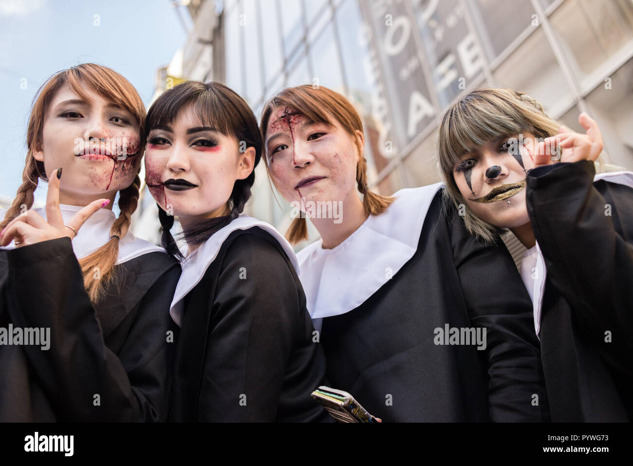 Tokyo, Japan. 31st Oct, 2018. Halloween celebration in Shibuya district ...
