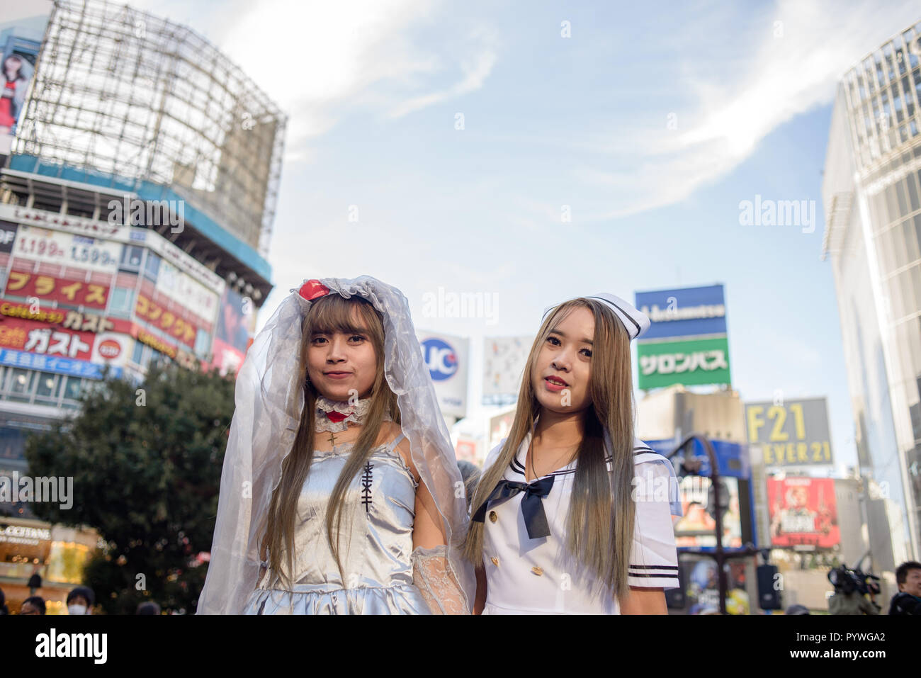 Tokyo, Japan. 31st Oct, 2018. Halloween celebration in Shibuya district ...