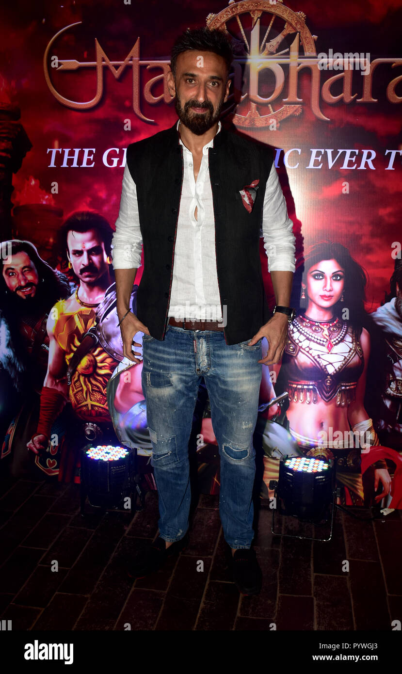 Indian film actor Rahul Dev seen posing at radio station FEVER FM's ...