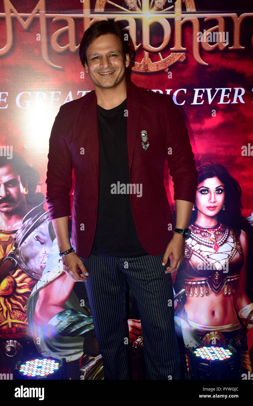Indian film actor Vivek Oberoi seen posing at radio station FEVER FM's ...