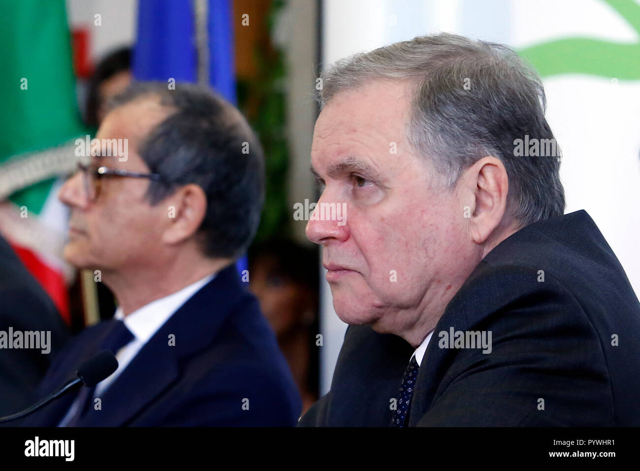 Giovanni Tria Minister of Economy, Ignazio Visco President of Bank of ...