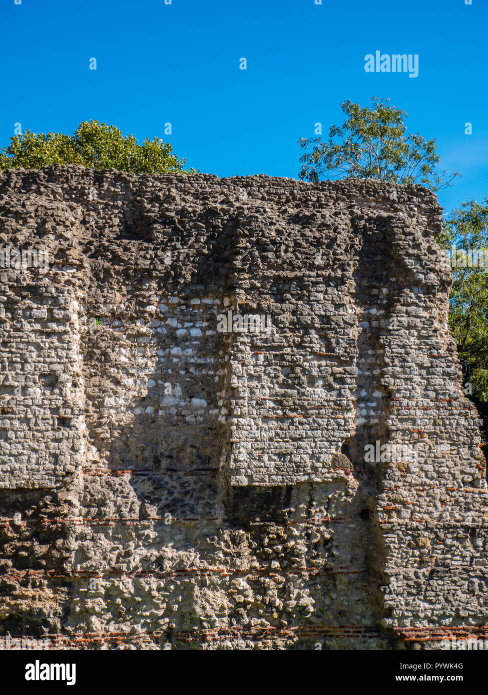 Ruins of Roman London, Walls of London, Tower Hill, London, England, UK ...