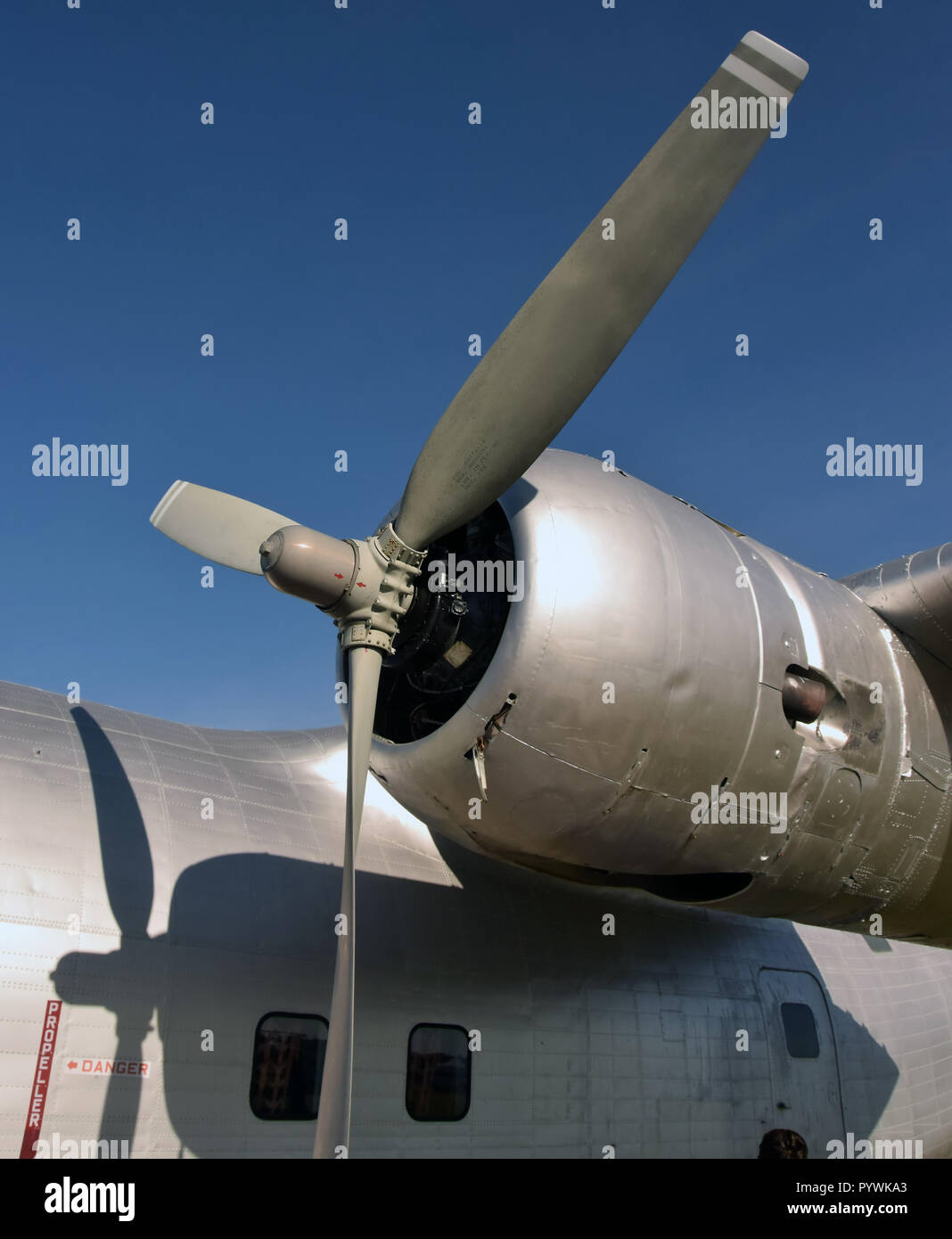 Retro airplane propeller closeup detail Stock Photo - Alamy