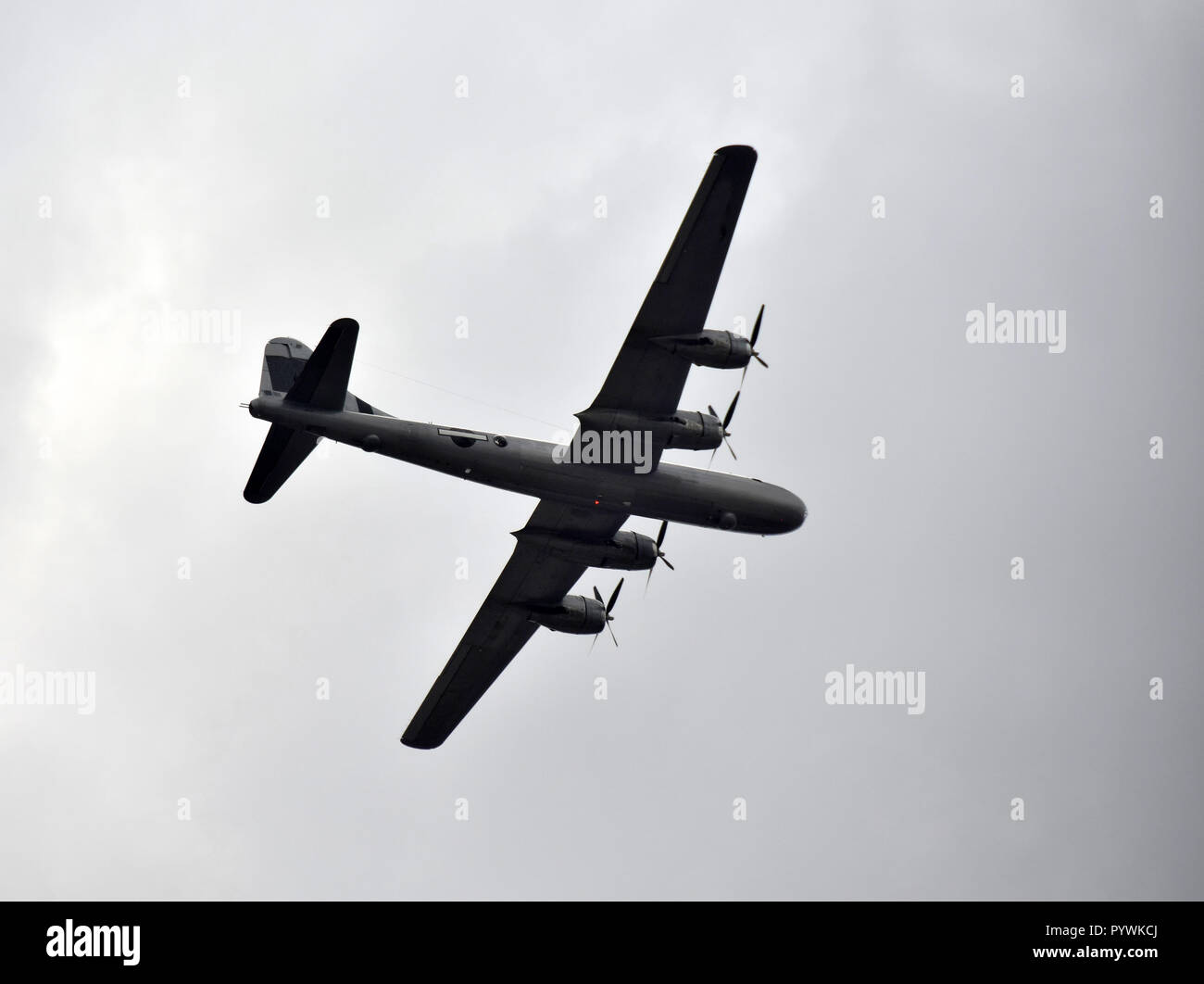 Heavy bomber used in World War II seen in flight Stock Photo - Alamy
