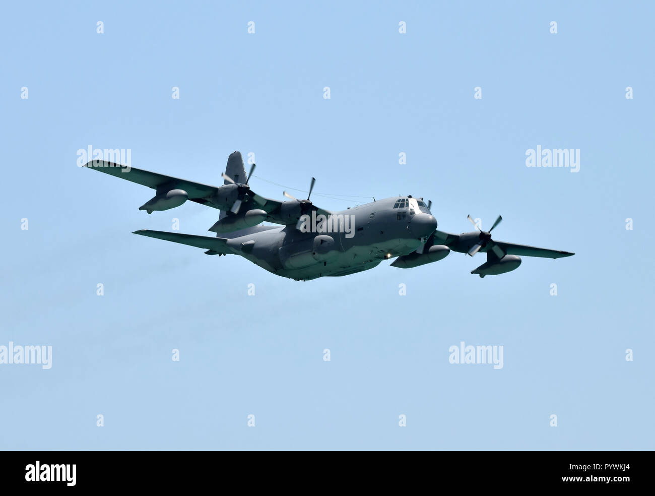 Air Force cargo airplane in flight Stock Photo - Alamy