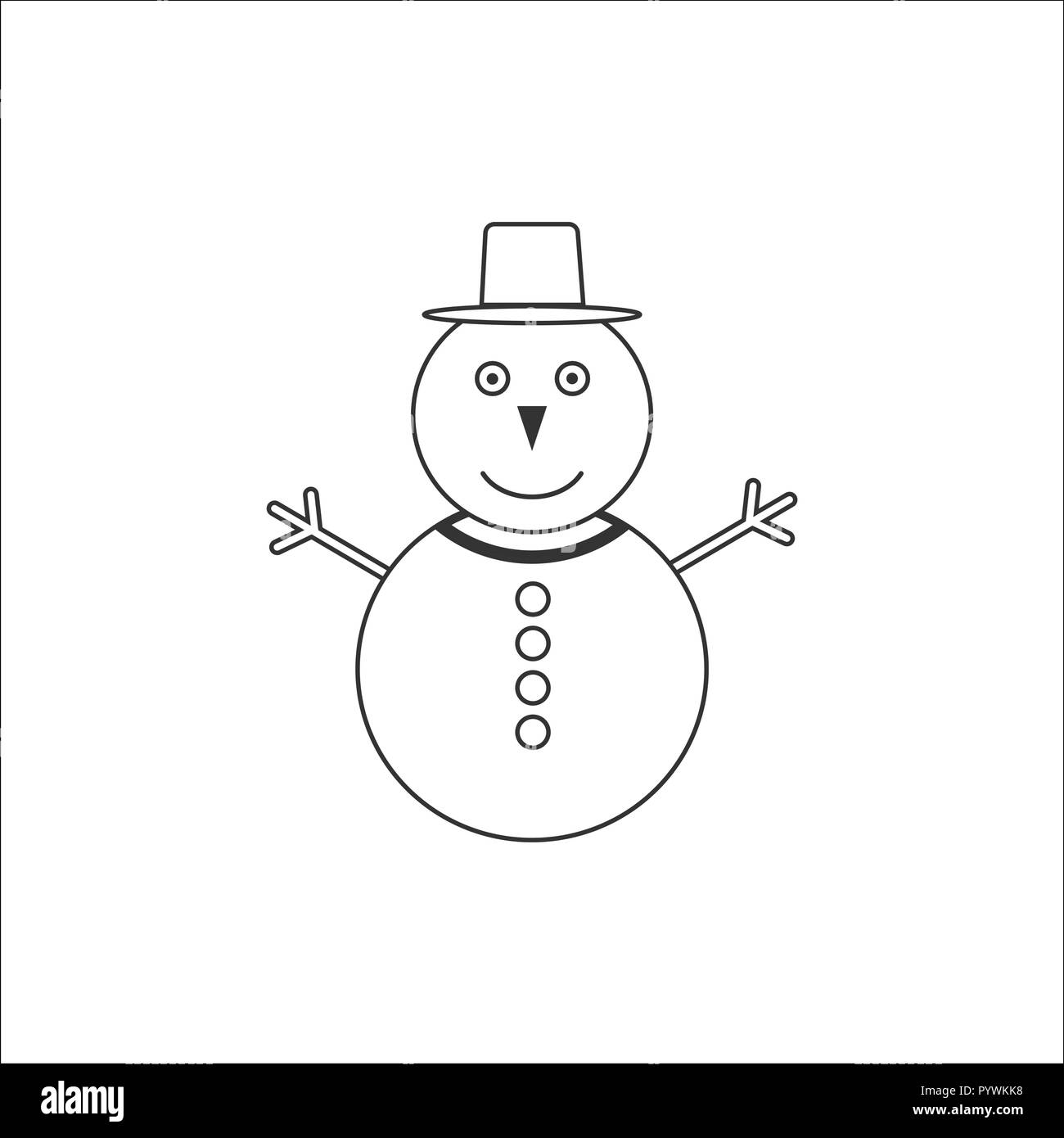 Christmas icon. Snowman icon. Vector illustrations. Flat design Stock ...