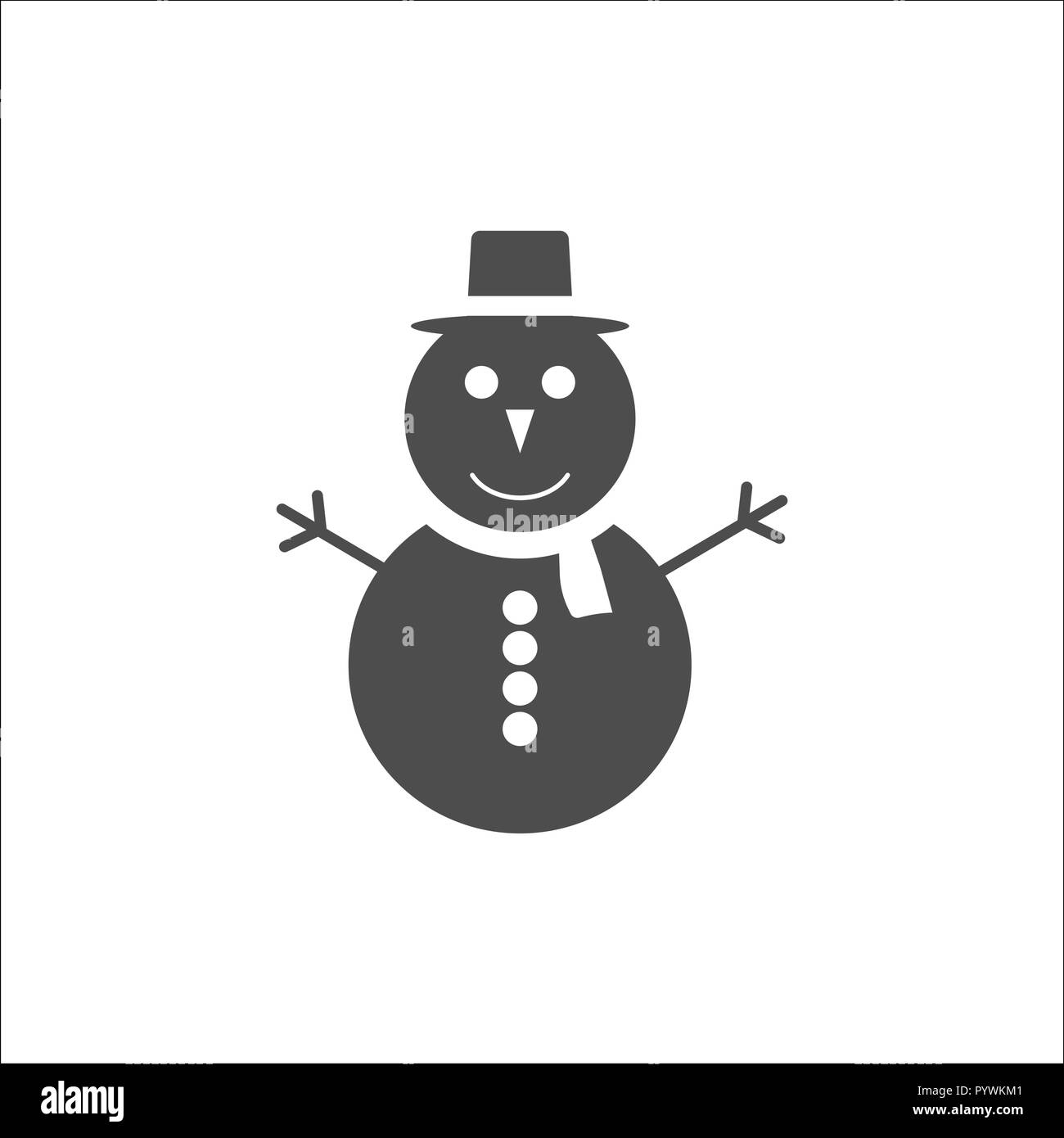 Christmas icon. Snowman icon. Vector illustrations. Flat design Stock ...