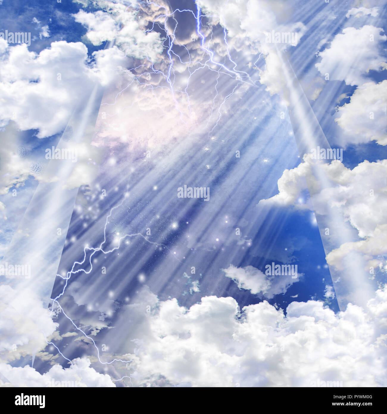 Curtains of sky reveals heavenly light Stock Photo - Alamy