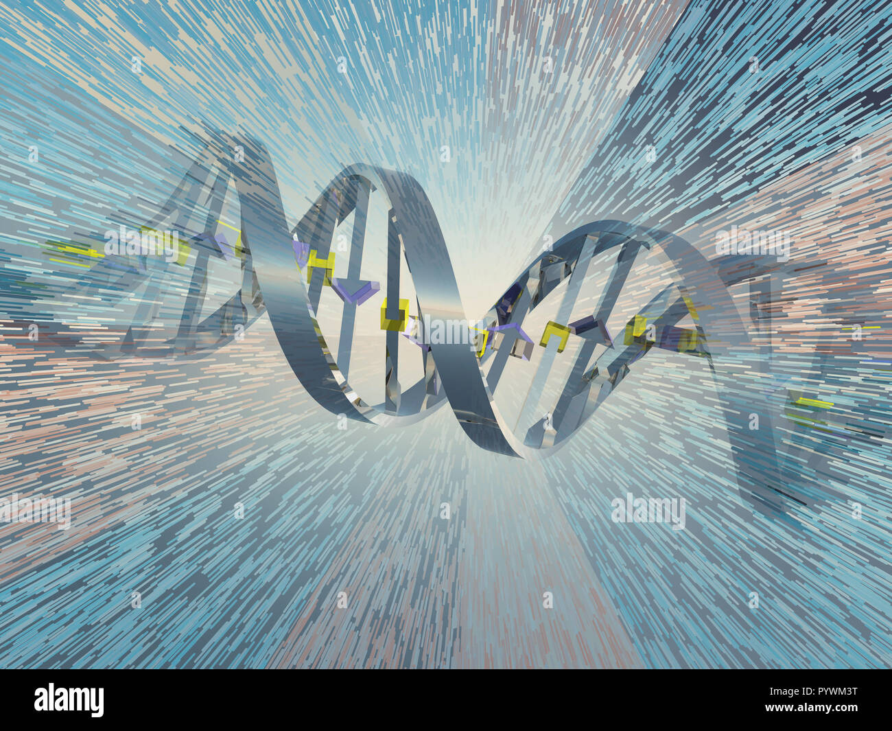 Digital art. DNA chain Stock Photo - Alamy