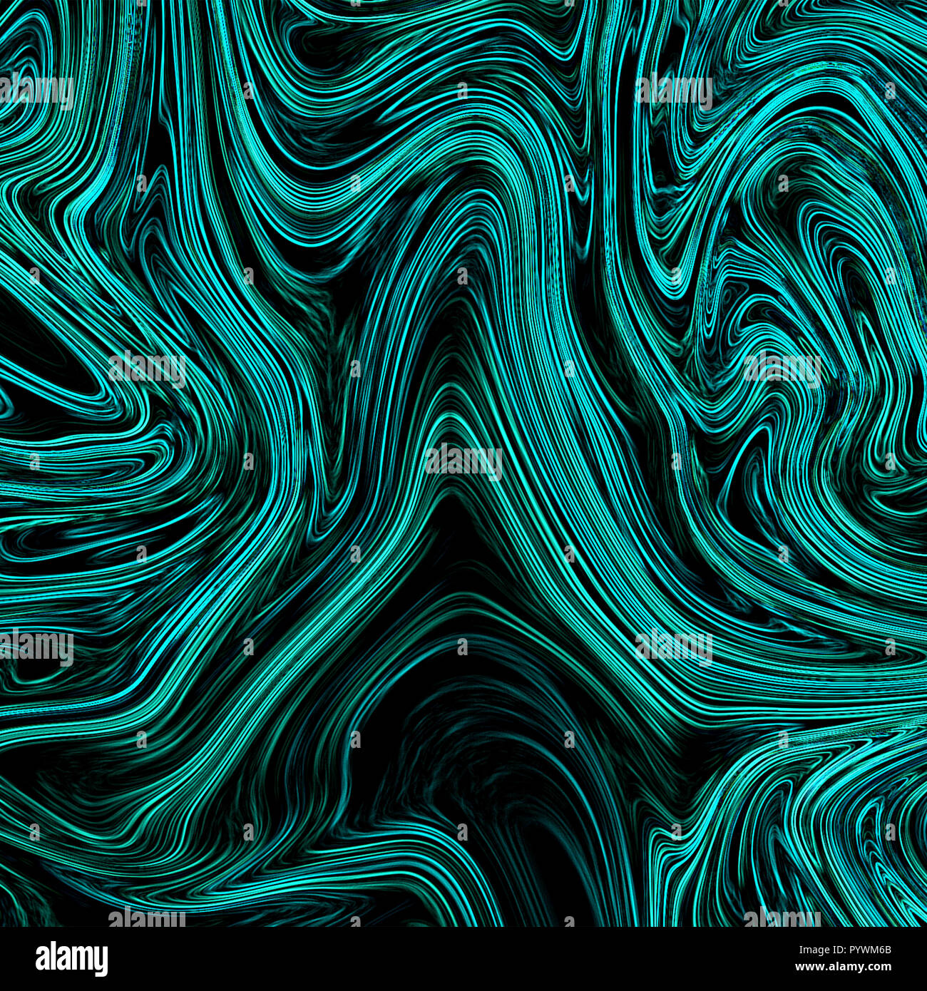 Neon cyan abstract background with liquify flow Stock Photo - Alamy