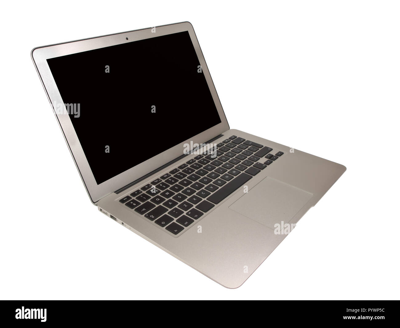 Modern Ultra Thin Notebook Computer Isolated on White Stock Photo - Alamy