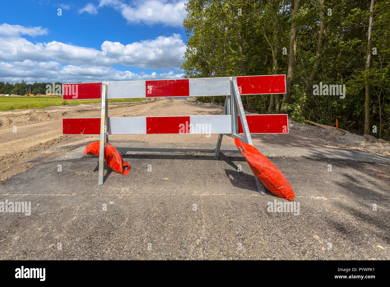 Road block roadblock concept closed hi-res stock photography and images ...