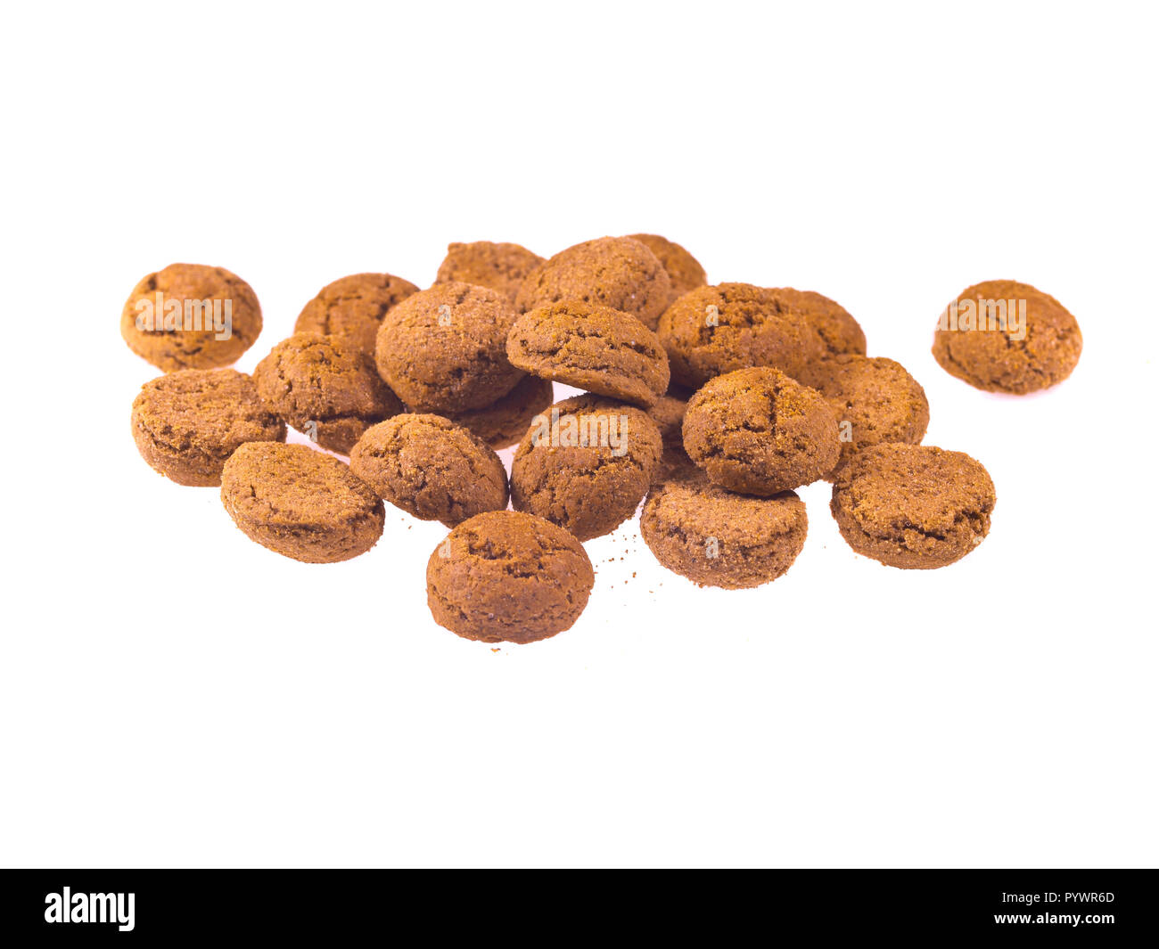 Bunch of Pepernoten cookies seen from above as Sinterklaas decoration ...