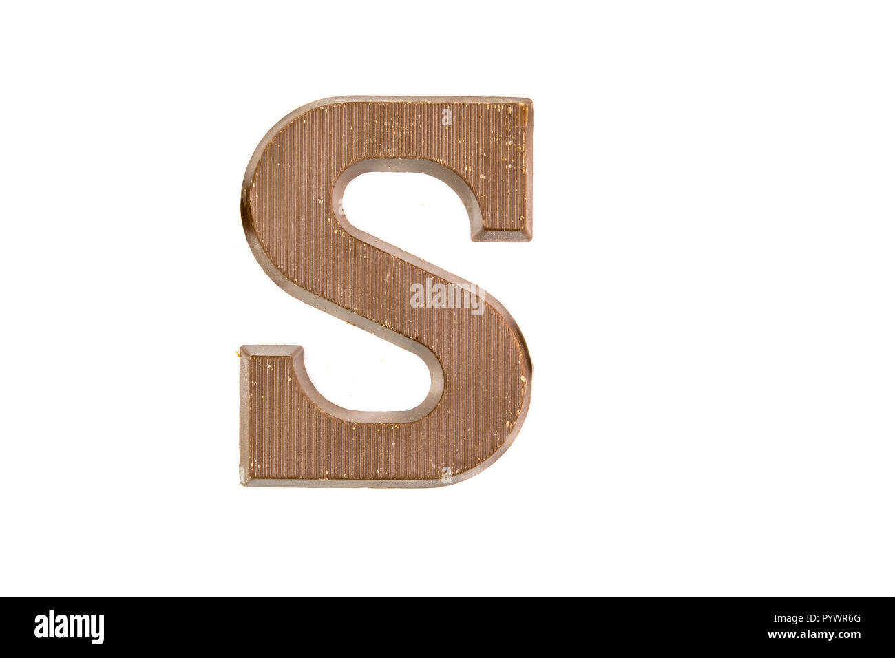 Chocolate letter as Sinterklaas decoration on white background for ...