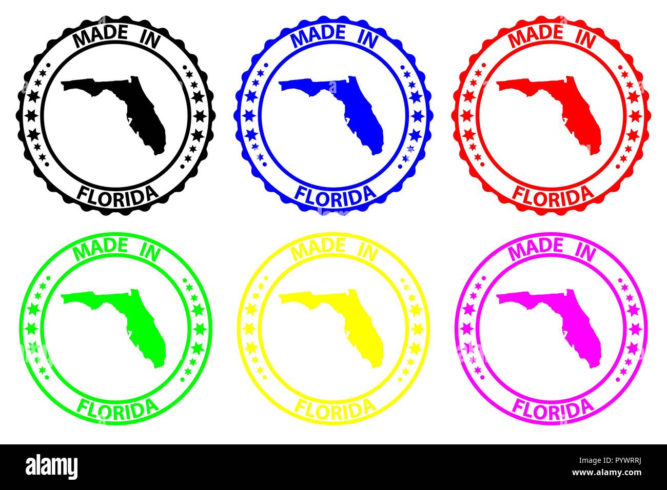 Made in Florida - rubber stamp - vector, Florida (United States of ...