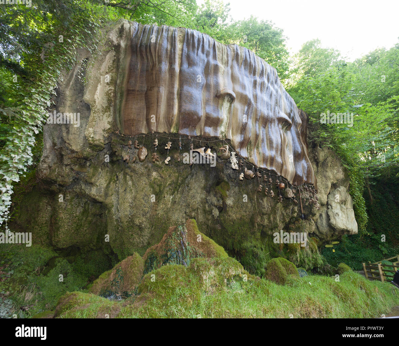 The Petrifying Well at Mother Shipton's Cave, a tourist attraction in ...