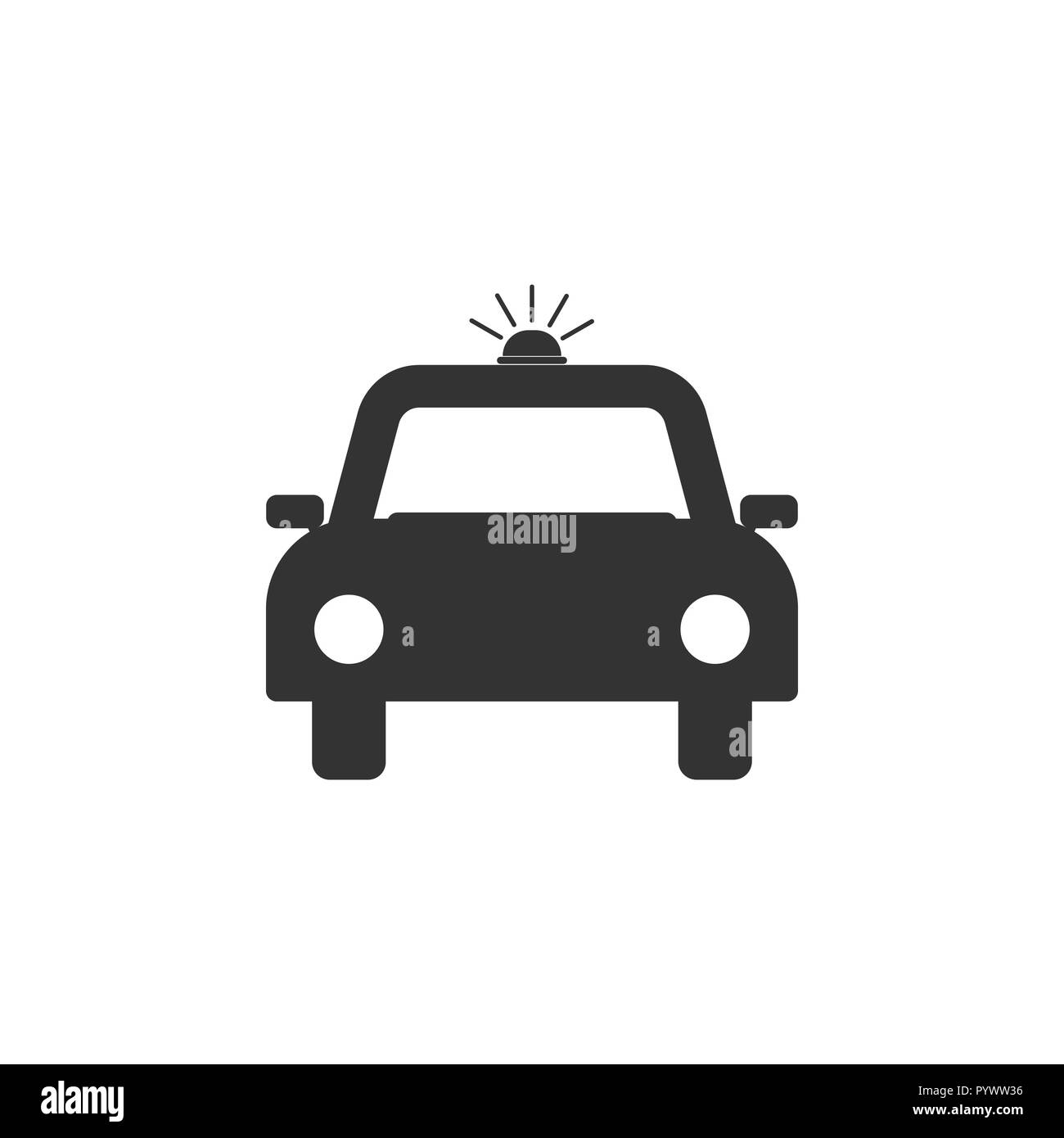 Police car icon. Vector illustrations. Flat design Stock Vector Image ...