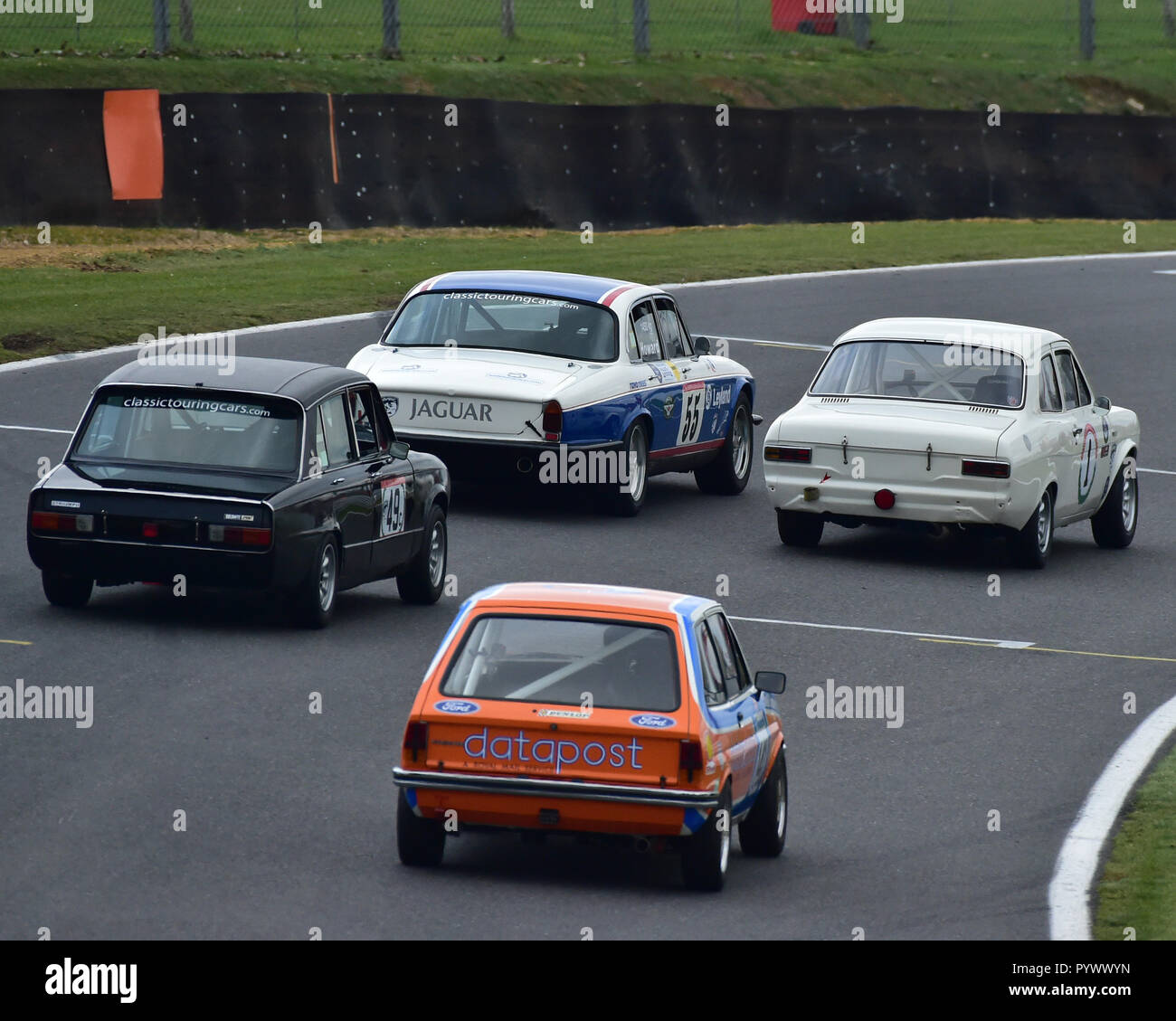 A close race to the line, Classic Touring Car Racing Club, Pre-83, BARC ...