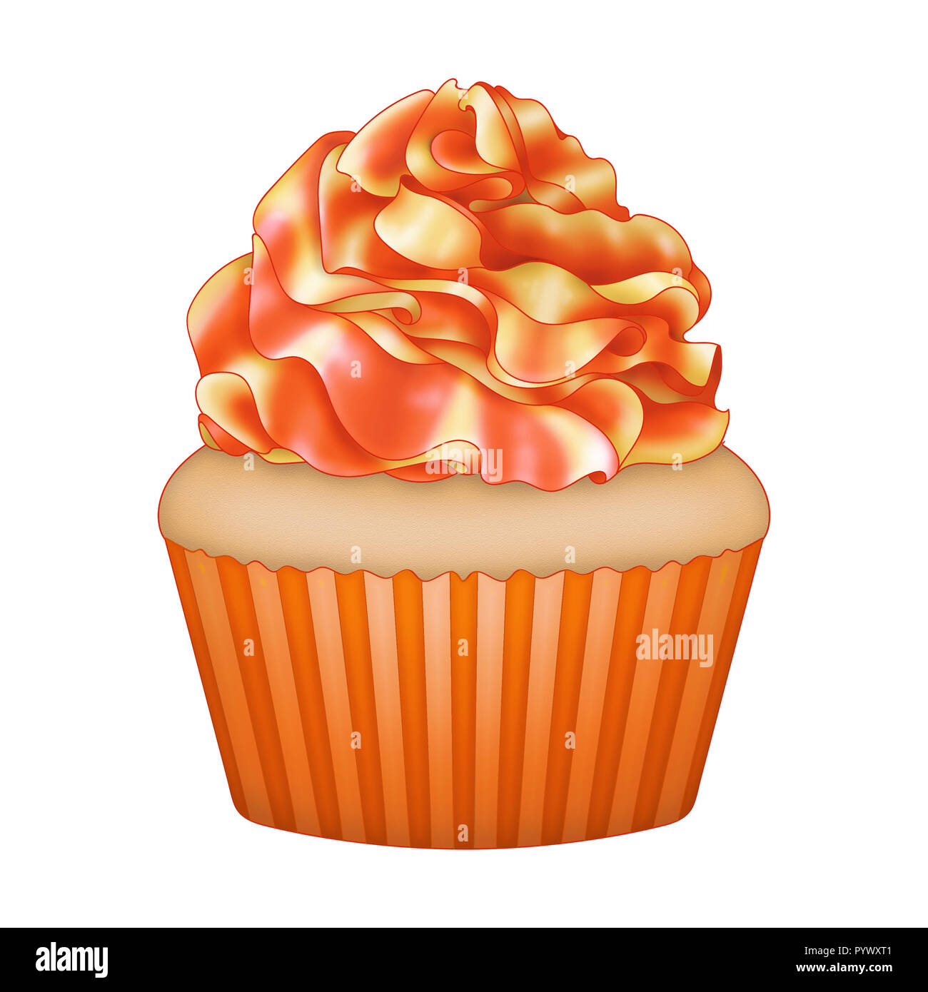 Orange Cupcake Clipart
