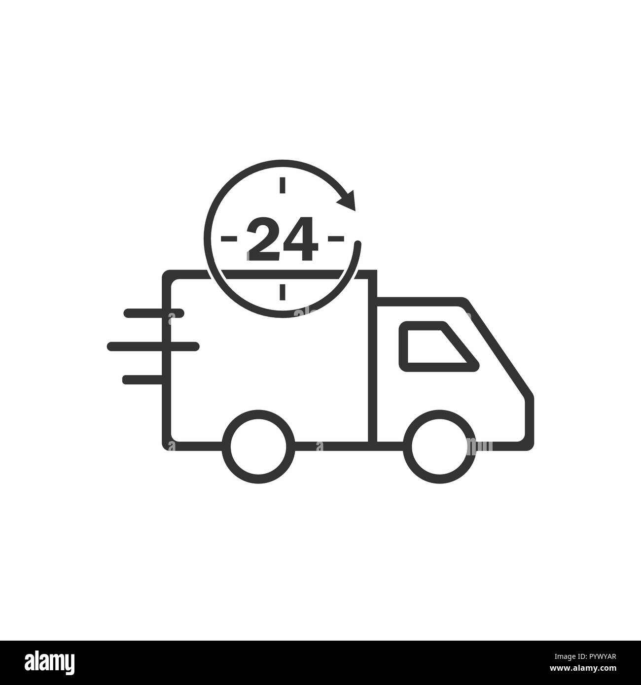 Delivery truck icon. Vector illustration, flat design Stock Vector ...