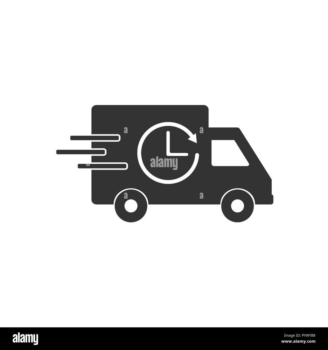 Delivery truck icon. Vector illustration, flat design Stock Vector ...