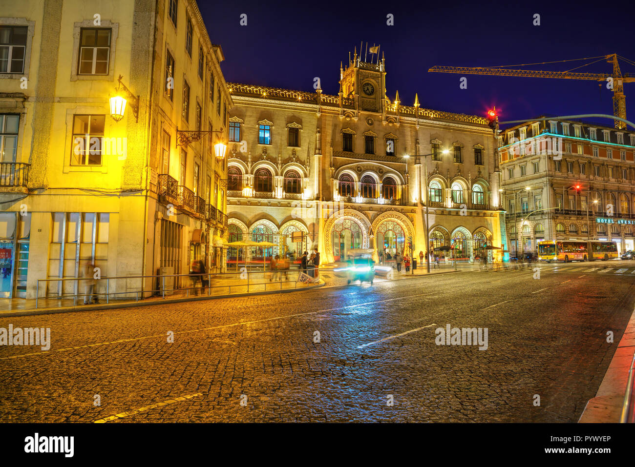 Rossio train station facade hi-res stock photography and images - Alamy