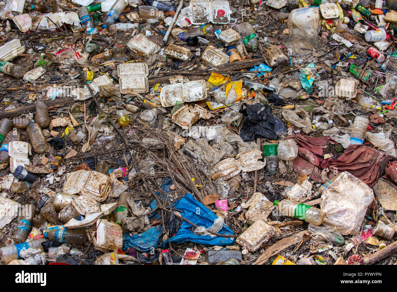 Big garbage nature pollution in Yangon, Myanmar Stock Photo - Alamy
