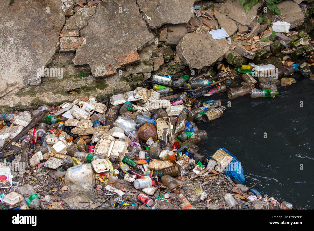 Big garbage nature pollution in Yangon, Myanmar Stock Photo - Alamy