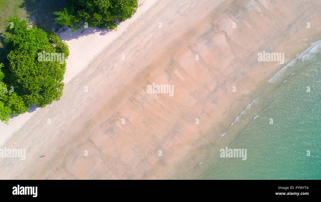 Aerial top view of Ao Phante Malacca beach in Koh Tarutao island ...