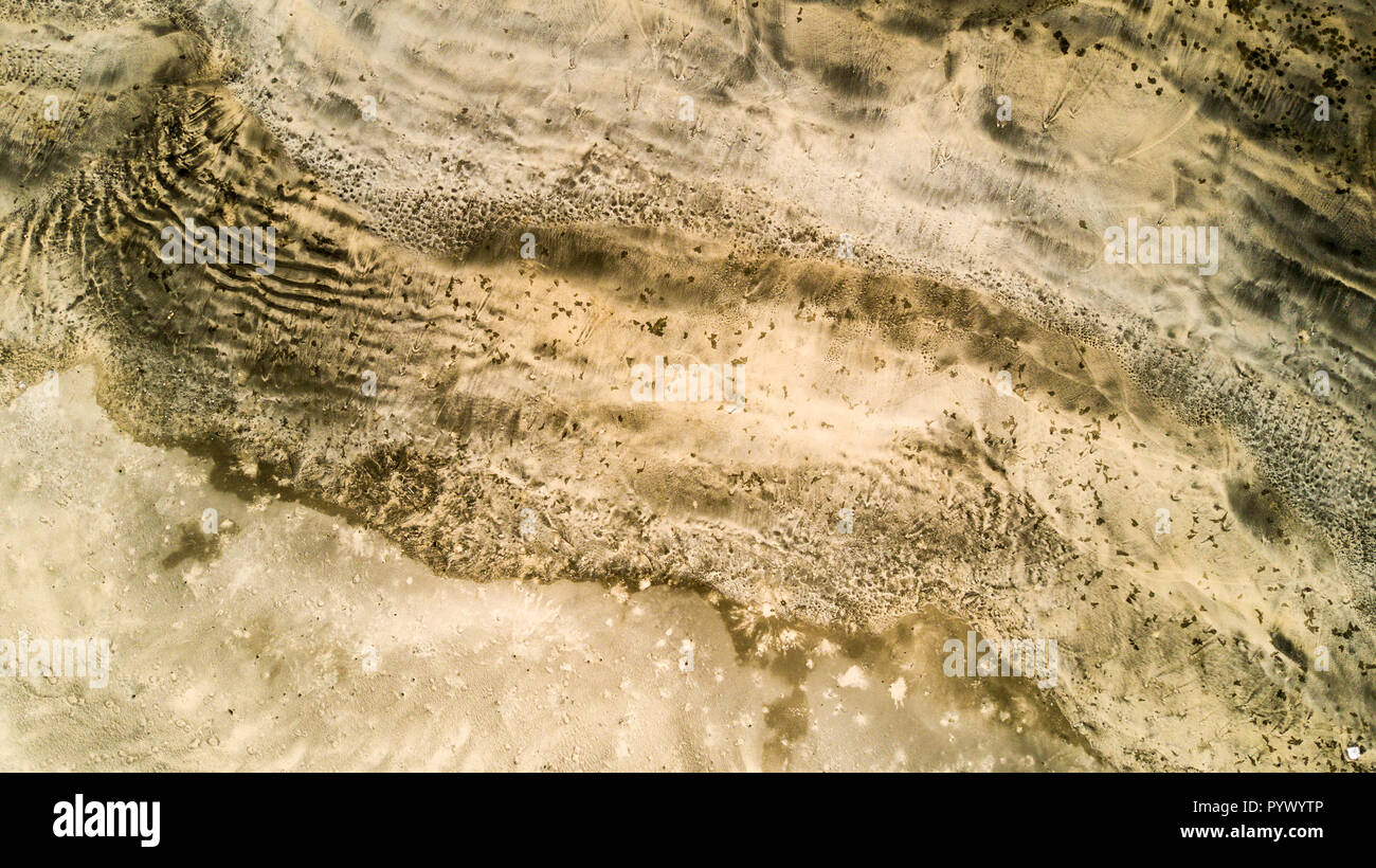Aerial view of sand beach texture in a tropical island Stock Photo - Alamy