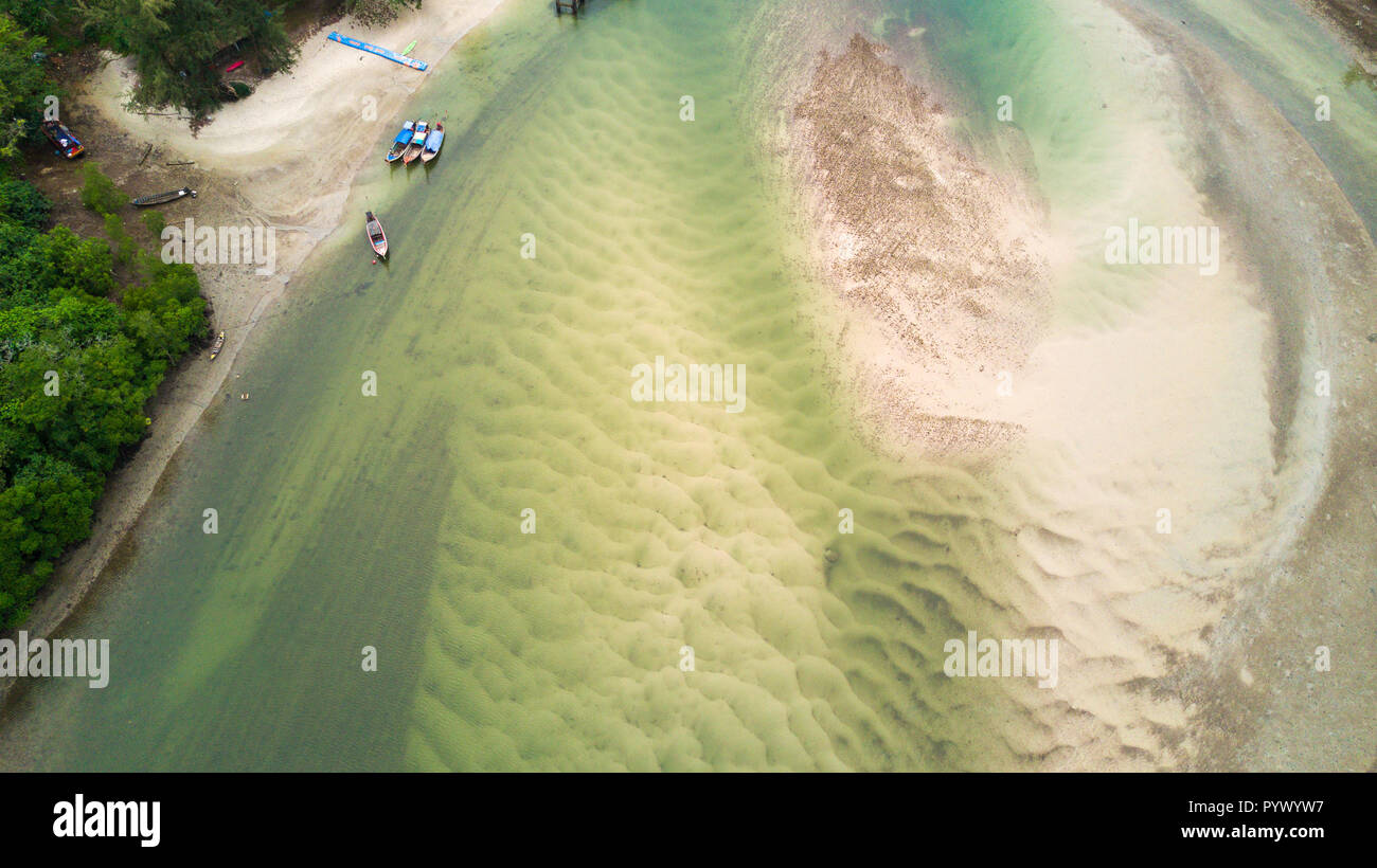 Background of sand and tropical sea top view abstract textures Stock ...