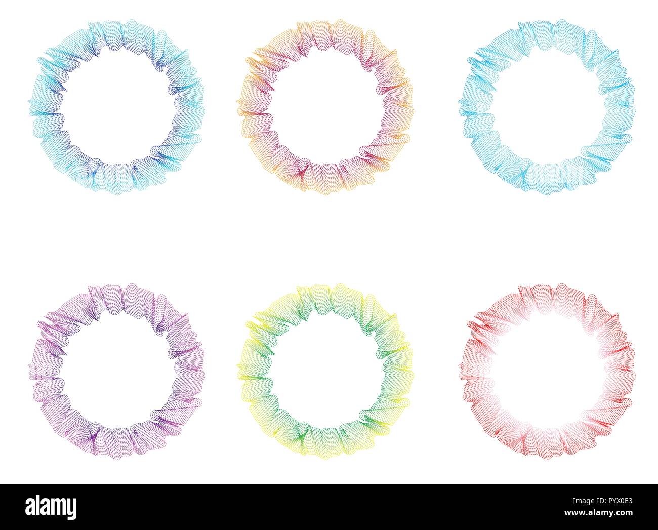 Round frame of flowing grid Stock Vector Image & Art - Alamy