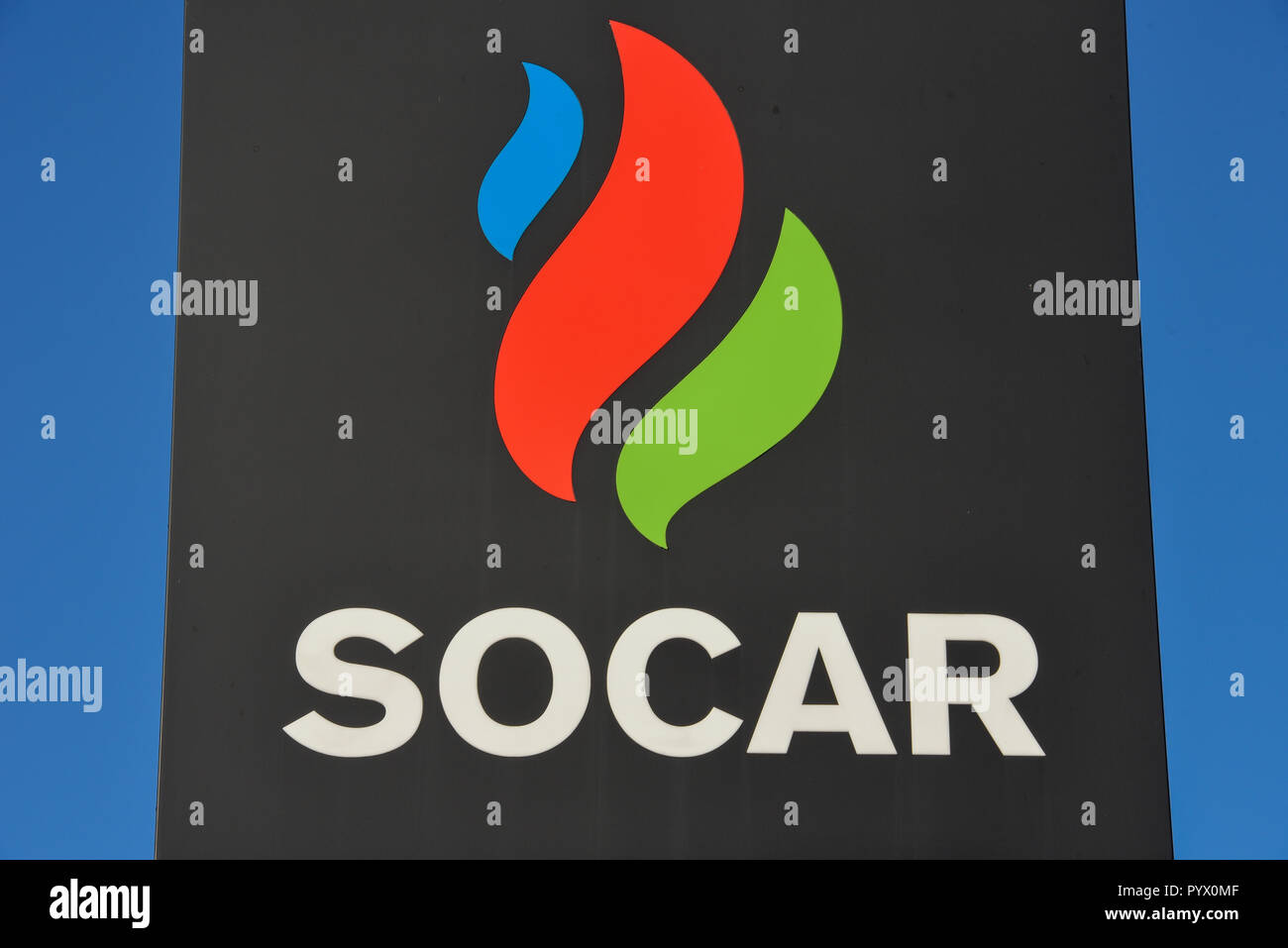 Logo sign of Socar gas station at Lugano on Switzerland Stock Photo - Alamy