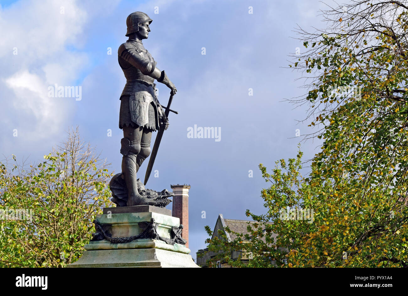 George and the Dragon bronze statue at Barras Bridge, Newcastle upon ...